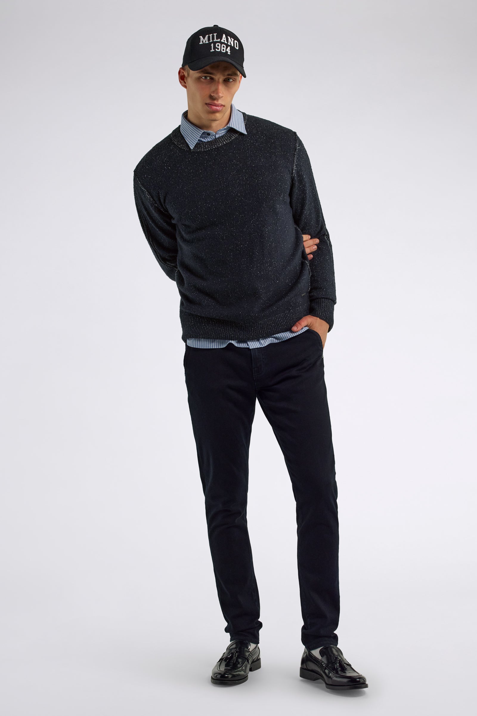 Maglione uomo Regular Fit blu AMARI CREW W. 4706 – GAS Jeans